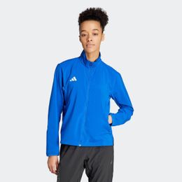 Damen Laufjacke "ADIZERO E JCKT", blau, Gr. S, adidas Performance, Trikot, Obermaterial: 100% Polyester, Jacken