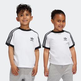 Jungen T-Shirt "ADICOLOR TREFOIL F&Uuml;R KINDER", wei&szlig;, Gr. 128, adidas originals, Obermaterial: 100% Baumwolle, Shirts
