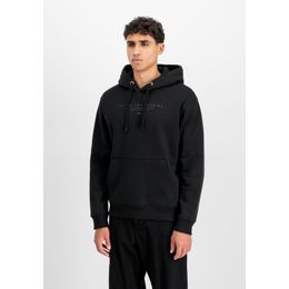 Hoodie Alpha Industries "DTM Alpha Hoodie", Herren, Gr. L, schwarz, Obermaterial: 80% Baumwolle, 20% Polyester, regular fit, Sweatshirts Hoodie