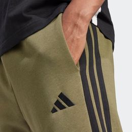 Herren Sporthose "ESSENTIALS 3-STREIFEN", gr&uuml;n, Gr. XXXL, adidas Sportswear, Obermaterial: 55% Baumwolle, 36% Polyester, 9% Viskose, Hosen