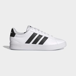 Herren Sneaker "GRAND COURT 3.0", adidas Sportswear, Gr. 42,5, schwarz-wei&szlig;, Synthetik, Textil, Schuhe