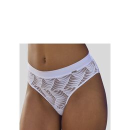 Lascana Damen Panty "Marla", Gr. 48, wei&szlig;, Spitze, Obermaterial: 91% Polyamid, 9% Elasthan, Unterhosen, aus graphischer Spitze