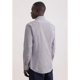 Seidensticker Herren Businesshemd "Schwarze Rose", grau, Gr. 40, bedruckt, 100% Baumwolle, Hemden, Slim 1/1 Extra lang Kentkragen Druck