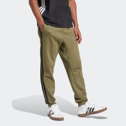 Herren Sporthose "ESSENTIALS 3-STREIFEN", gr&uuml;n, Gr. XXL, adidas Sportswear, Obermaterial: 55% Baumwolle, 36% Polyester, 9% Viskose, Hosen