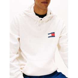Tommy Jeans Herren Sweatshirt "TJM REG ESSENTIAL FLAG HOOD EXT", wei&szlig;, Gr. XL, Sweatware, Obermaterial: 80% Baumwolle, 20% Polyester, Sweatshirts,