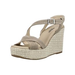 Nero Giardini Damen Keilsandalette "Nero Giardini Sandalen Veloursleder", Gr. 40beige, Veloursleder, Schuhe