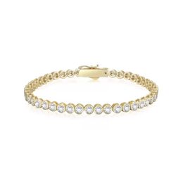 Rougemont Jewellery Armband 'Exquisites Tennisarmband Damen 18cm 925 Sterling Silber' Herren Gr&ouml;&szlig;e 18 cm gold