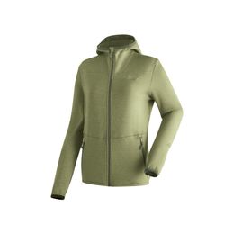 Maier Sports Damen Fleecejacke "Fave W", gr&uuml;n, Gr. 36, 95% Polyester, 5% Elasthan, Jacken, Damen Fleece mit verstellbarer Kapuze, atmungsaktiver