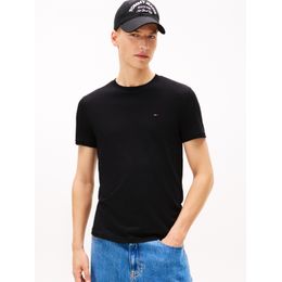 Tommy Jeans Damen Rundhalsshirt "TJM XSLIM 2PACK JERSEY TEE EXT"schwarz, dunkelgr&uuml;nery, Gr. M, Single Jersey, Obermaterial: 100% Baumwolle, Shirts,