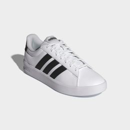 Herren Sneaker "GRAND COURT 3.0", adidas Sportswear, Gr. 41, schwarz-wei&szlig;, Synthetik, Textil, Schuhe