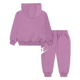Nike Sportswear M&auml;dchen Jogginganzug "NKN CLUB SWEAT SET", lila, Gr. 92, Sweatware, Obermaterial: 60% Baumwolle, 40% Polyester, Sportanz&uuml;ge,
