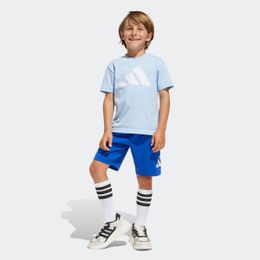 Jungen Trainingsanzug "LK BL T-SET 160", blau, Gr. 104, adidas Sportswear, Obermaterial: 100% Baumwolle, Sportanz&uuml;ge, f&uuml;r Kinder, zweiteilig, aus
