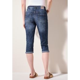 Cecil Damen 3/4-Jeans "Style Scarlett", blau, Gr. 36, unifarben, Denim/Jeans, Obermaterial: 78% Baumwolle, 20% Polyester, 2% Elasthan, Jeans, im