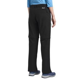 Jack Wolfskin Damen Zip-off-Hose "PICO TRAIL ZIP OFF PANTS W", schwarz, Gr. 38, Obermaterial: 100% POLYESTER. Futter: 100% POLYESTER, Hosen, Zip-Off