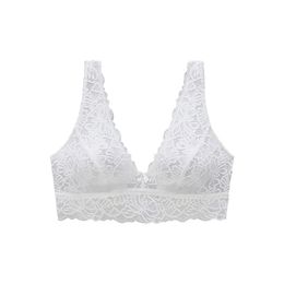 Damen Soft-BH, NUANCE BY LASCANA, Gr. 85, wei&szlig;, Microtouch, Obermaterial: 86% Polyamid, 14% Elasthan, BHs, in langer Form, ohne B&uuml;gel, sexy Dessous