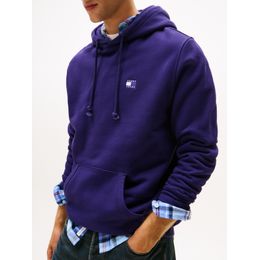 Tommy Jeans Herren Hoodie "TJM REG BADGE HOODIE EXT", lila, Gr. XL, Sweatware, Obermaterial: 100% Baumwolle, Sweatshirts, Mit Rundhalsausschnitt