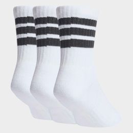 M&auml;dchen Sportsocken "3-STREIFEN KIDS, KN&Ouml;CHELLANG, MIT POLSTERUNG, 3ER-PACK", adidas Performance, Gr. 34, schwarz-wei&szlig;, Obermaterial: 63% Baumwolle,