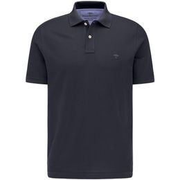 Fynch-Hatton Herren Poloshirt, blau, Gr. M, unifarben, Jersey, Obermaterial: 100% Baumwolle, Shirts, normale Passform, mit 2-Knopf-Polokragen, aus