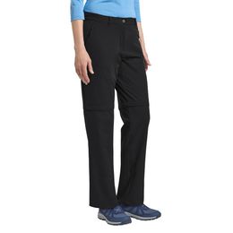 Jack Wolfskin Damen Zip-off-Hose "PICO TRAIL ZIP OFF PANTS W", schwarz, Gr. 42, Obermaterial: 100% POLYESTER. Futter: 100% POLYESTER, Hosen, Zip-Off