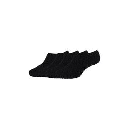 Camano Damen Sneakersocken "Sneakersocken 4er Pack", Gr. 35, schwarz, 98% Polyester, 2% Elasthan, uni, Socken