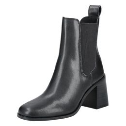 Steve Madden Damen High-Heel-Stiefelette "Steve Madden Stiefelette Leder/Textil", Gr. 38, schwarz, Leder, Textil, Schuhe