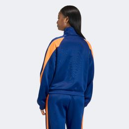 Damen Trainingsjacke "STADIUM", blau, Gr. M, adidas Sportswear, Obermaterial: 67% Polyester, 33% Baumwolle, Jacken, aus Polyester und Baumwolle, f&uuml;r