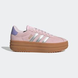 M&auml;dchen Sneaker "VL COURT BOLD", adidas Sportswear, Gr. 36, rosa, Leder, Synthetik, Schuhe, inspiriert vom Design des adidas gazelle bold, f&uuml;r
