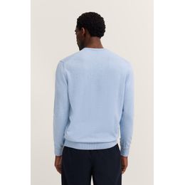Bugatti Herren V-Ausschnitt-Pullover "Basic Essential", blau, Gr. XXL, 100% Baumwolle, Pullover, aus reine Baumwolle