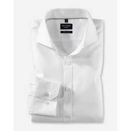 OLYMP Herren Businesshemd "No. Six super slim", wei&szlig;, Gr. 43, Web, Obermaterial: 97% Baumwolle, 3% Elastolefin, Hemden