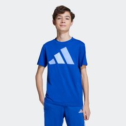Jungen T-Shirt "ESSENTIALS KIDS", blau, Gr. 128, adidas Sportswear, Obermaterial: 100% Baumwolle, Shirts, f&uuml;r Kinder und Teens, mit