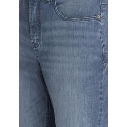 MAC Damen Bequeme Jeans "Stella", blau, Gr. 34, Abriebeffekte, Denim/Jeans, Obermaterial: 97% Baumwolle, 3% Elasthan, Jeans, Gerader Beinverlauf