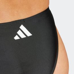 Damen Bustier-Bikini "3-STREIFEN V-BACK BIKINI", schwarz-wei&szlig;, Gr. 48, adidas Performance, Obermaterial: 78% Polyamid, 22% Elasthan, Bikini-Sets