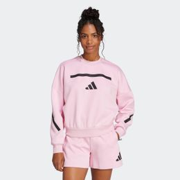 Damen Sweatshirt "W Z.N.E. SWT", pink, Gr. S, adidas Sportswear, Obermaterial: 57% Polyester, 43% Baumwolle, Sweatshirts