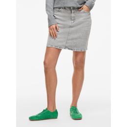 Vila Damen Jeansrock "VIKAJA JAF LBD DENIM SKIRT- NOOS", blau, Gr. 42, unifarben, Denim/Jeans, Obermaterial: 99% Baumwolle, 1% Elasthan, R&ouml;cke