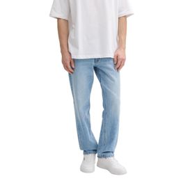 Herren 5-Pocket-Jeans, blau, Gr. 33, Tom Tailor Denim, unifarben, Denim/Jeans, Obermaterial: 100% Baumwolle. Futter: 65% Polyester, 35% Baumwolle,