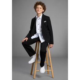 Bruno Banani Jungen Anzug "2tlg. Jersey Anzug f&uuml;r Jungen"schwarz, Gr. 128, unifarben, Jersey, Obermaterial: 76% Polyester, 20% Viskose, 4% Elasthan.