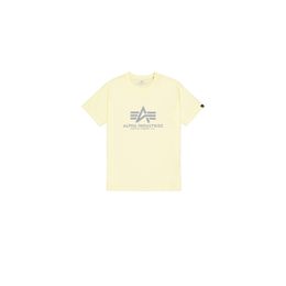 Herren T-Shirt "Basic T-Shirt BL", gelb, Gr. M, Alpha Industries, Obermaterial: 100% Baumwolle, Shirts