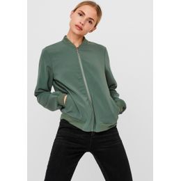 V&eacute;ro Moda VERO MODA Damen Bomberjacke "VMCOCO L/S BOMBER NOOS", gr&uuml;n, Gr. XS, unifarben, Web, Obermaterial: 96% Polyester, 4% Elasthan, Jacken, Materialmix