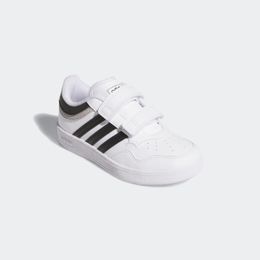 Kinder Klettschuh "HOOPS 4.0", adidas Sportswear, Gr. 28, schwarz-wei&szlig;, Synthetik, Schuhe, f&uuml;r Kinder