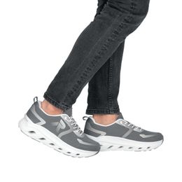 RIEKER SPORT Herren Slip-On Sneaker, Gr. 43grau, Textil, Schuhe, Sportschuh, Freizeitsneaker, Halbschuh zum Schlupfen
