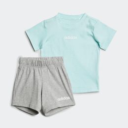 M&auml;dchen Trainingsanzug "ESSENTIALS KIDS -SET", blau, Gr. 62, adidas Sportswear, Obermaterial: 100% Baumwolle, Sportanz&uuml;ge