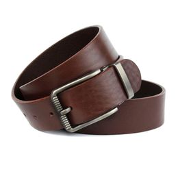 Anthoni Crown Herren Lederg&uuml;rtel, braun, Gr. 100, unifarben, Leder, G&uuml;rtel, Dornschlie&szlig;e in Matt