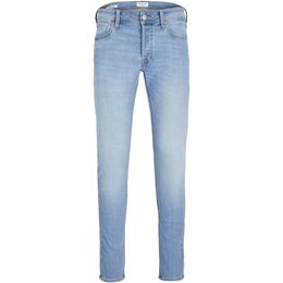 Jack & Jones JACK & JONES Herren Slim-fit-Jeans "JJIGLENN mit Used-Look und Stretchkomfort", blau, Gr. 33, Abriebeffekte, Denim/Jeans, Obermaterial: 76%