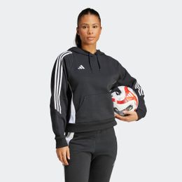 Damen Kapuzensweatshirt "TIRO 24 SWEAT HOODIE", schwarz-wei&szlig;, Gr. XS, adidas Performance, Obermaterial: 70% Baumwolle, 30% Polyester, Sweatshirts