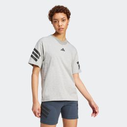 Damen T-Shirt "FUTURE ICONS 3-STREIFEN", grau, Gr. XXL, adidas Sportswear, Obermaterial: 100% Baumwolle, Shirts