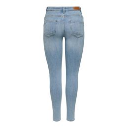 Only Damen Skinny-fit-Jeans "ONLPOWER MID DEST SKINNY DNM", blau, Gr. M, Destroyed-Effekte, unifarben, Denim/Jeans, Obermaterial: 92% Baumwolle, 6%