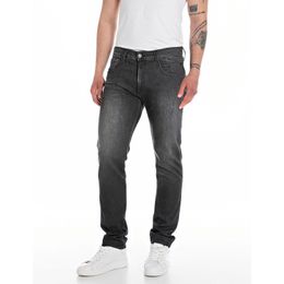 Replay Damen Slim-fit-Jeans "Anbass", grau, Gr. 32, Denim/Jeans, Obermaterial: 99% Baumwolle, 1% Elasthan, Jeans