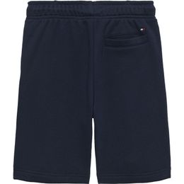 Tommy Hilfiger M&auml;dchen Sweatshorts "MONOTYPE GRAPHIC SWEATSHORT", blau, Gr. 3, unifarben, Web, Obermaterial: 80% Baumwolle, 20% Polyester, Hosen,
