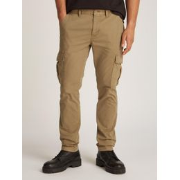 Tommy Jeans Herren Cargohose "TJM AUSTIN CARGO", braun, Gr. 31, unifarben, Web, Obermaterial: 98% Baumwolle, 2% Elasthan, Hosen, mit Logostickerei