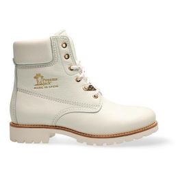 Panama Jack Damen Winterboots, Gr. 36, wei&szlig;, Nappaleder, Schuhe, mit weich gepolstertem Schaftrand